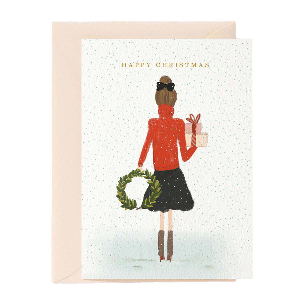 Christmas Girl Greeting Card – Nelly Castro
